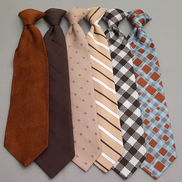 Accessories | Elegant Mens Tie Set Brown Tan Blue | Poshmark